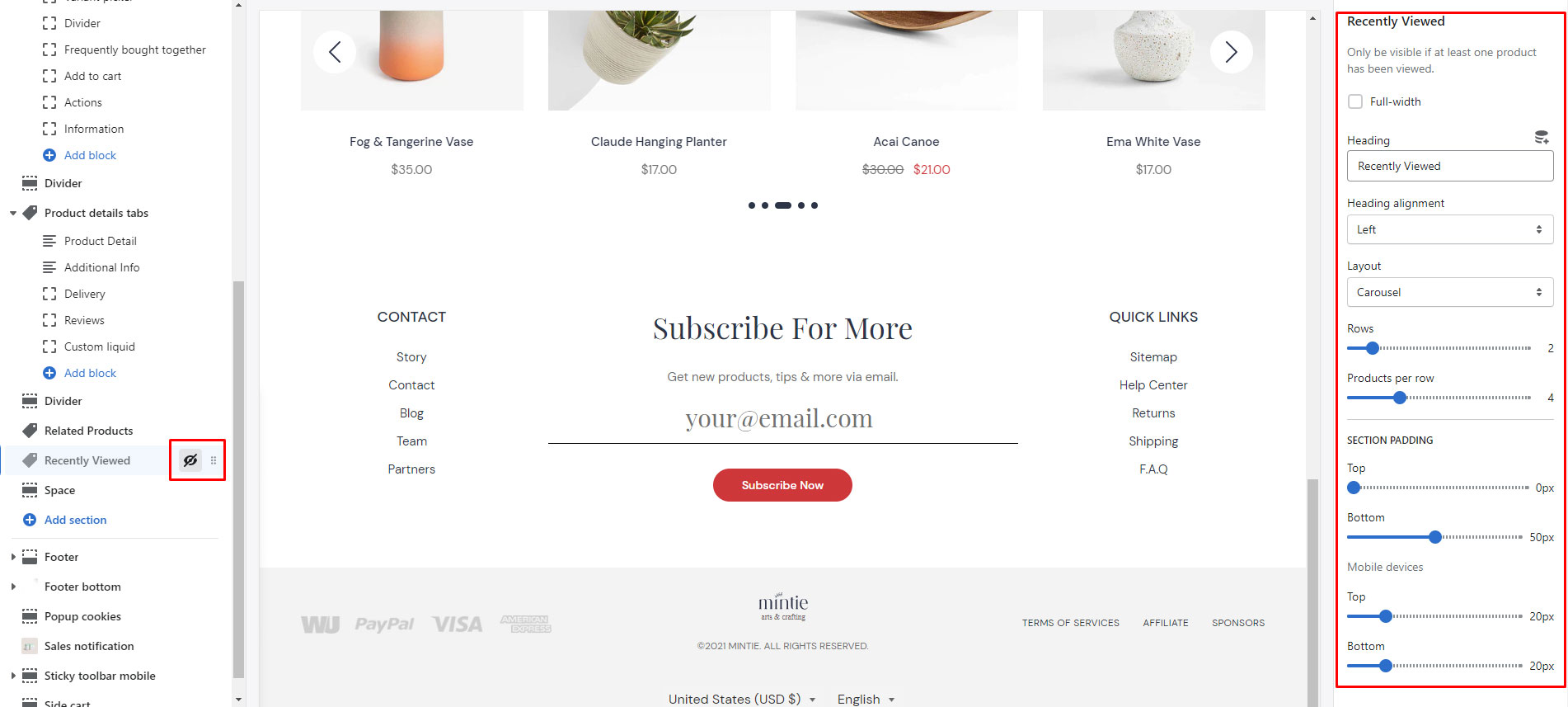6. Recently Viewed - Product Page - Mintie Theme
