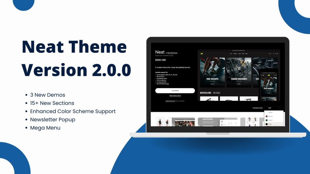 Theme Update: Introducing Neat Shopify Theme version 2.0.0