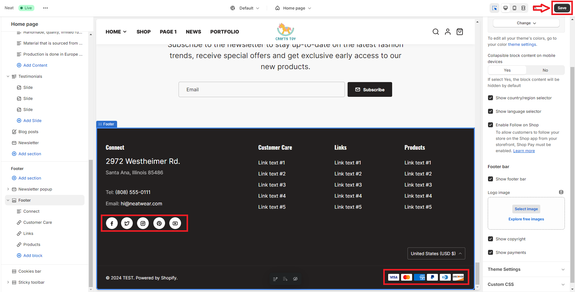 How to Put Icon Images in Footer Shopify