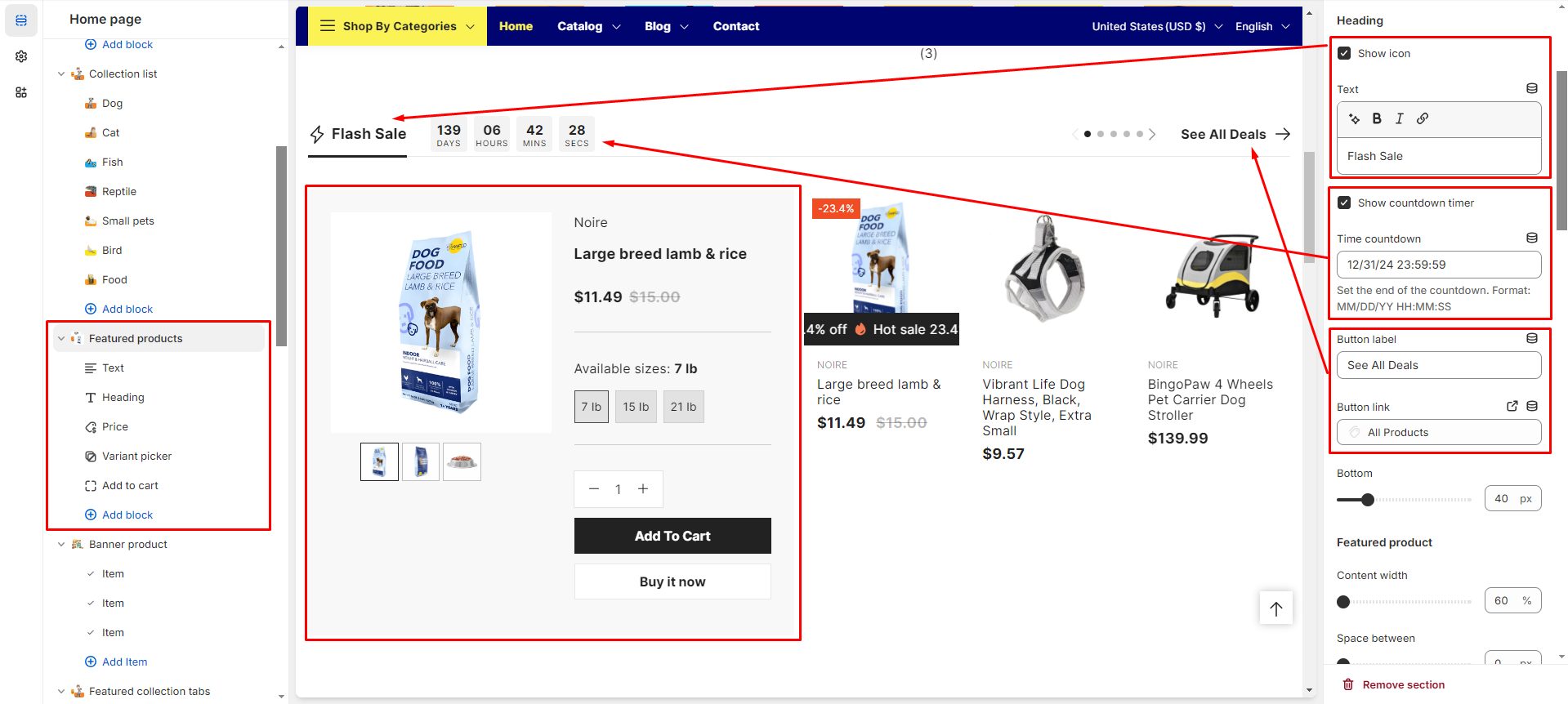 Featured products - Sections - Noire Theme