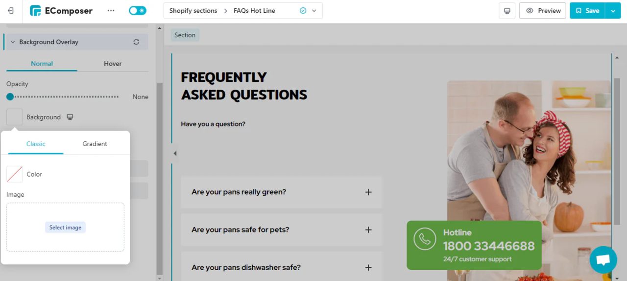 How to Change the Background Color of Shopify Sections